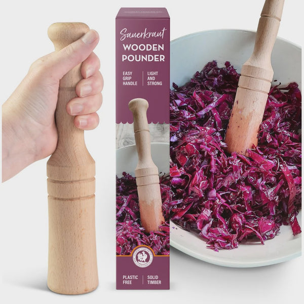 Wooden Sauerkraut Pounder – Kookery